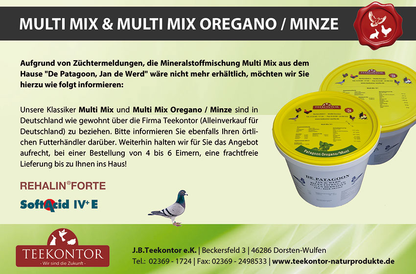 Teekontor - Naturprodukte | Futtermittel | Taubenfutter - Dorsten